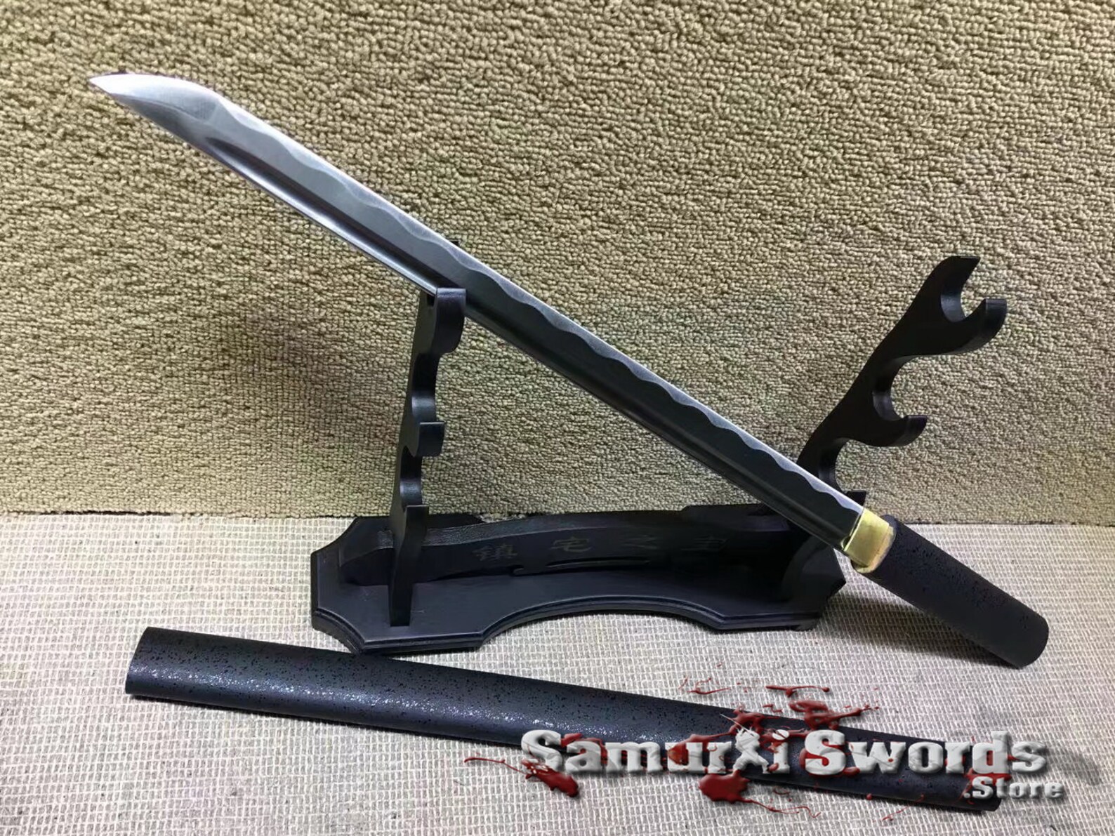 Custom Samurai Sword Set for Sale With Black Hardwood Saya - Etsy