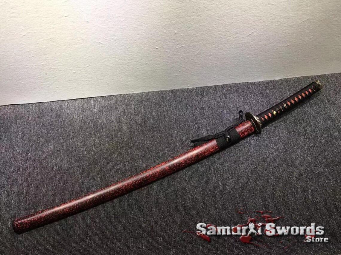 Japanese Katana Sword Hand-made Japanese Sword Red Katana - Etsy