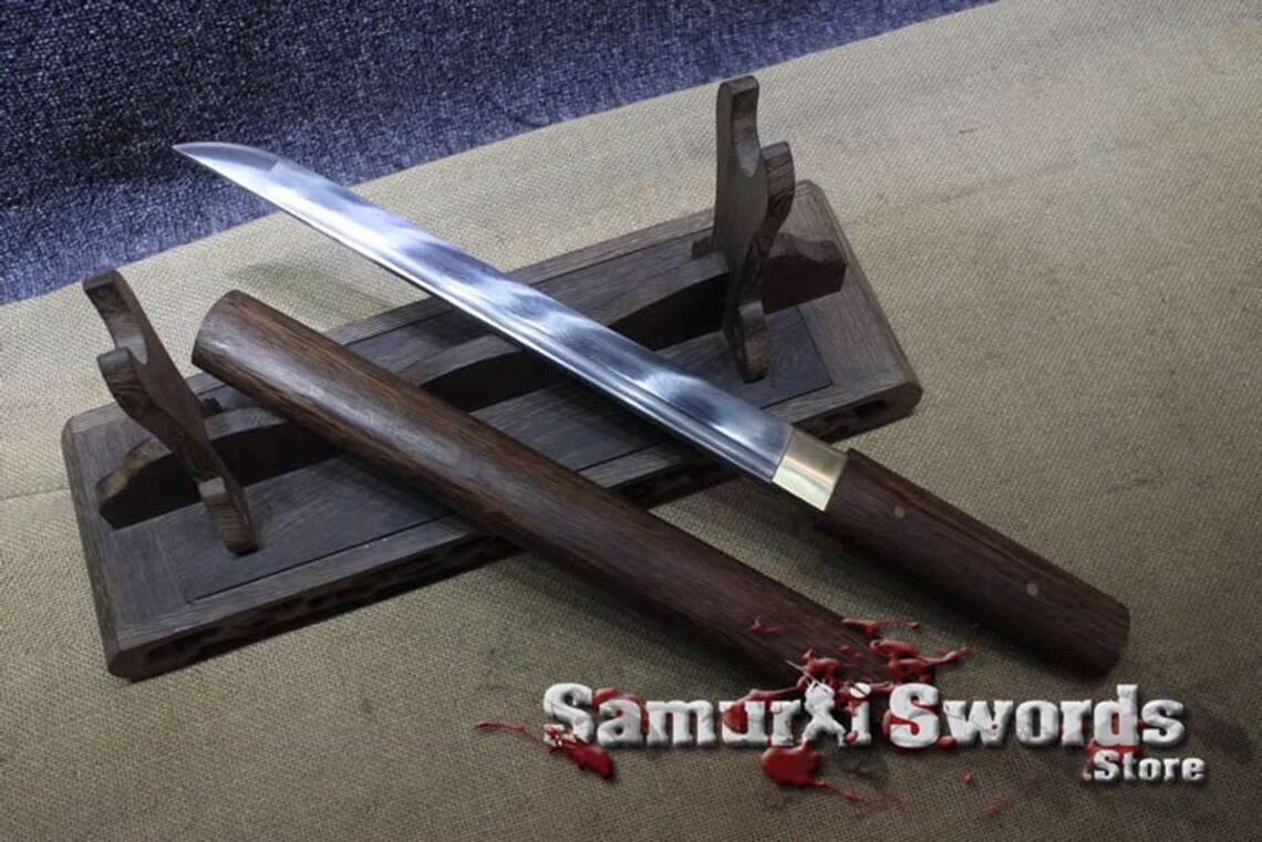 Custom Japanese Samurai Tanto With Rosewood Saya Full Tang - Etsy
