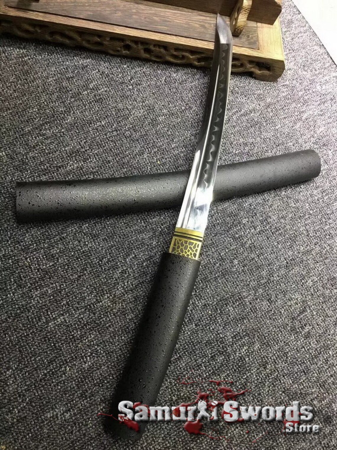 Real Samurai Tanto Sword With Hardwood Saya Hand Forged Tanto | Etsy