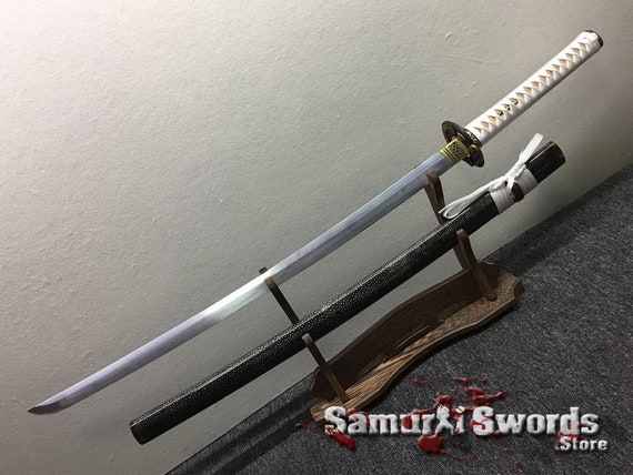 T10 Clay Tempered Steel Katana With Gold Samegawa Real Katana | Etsy