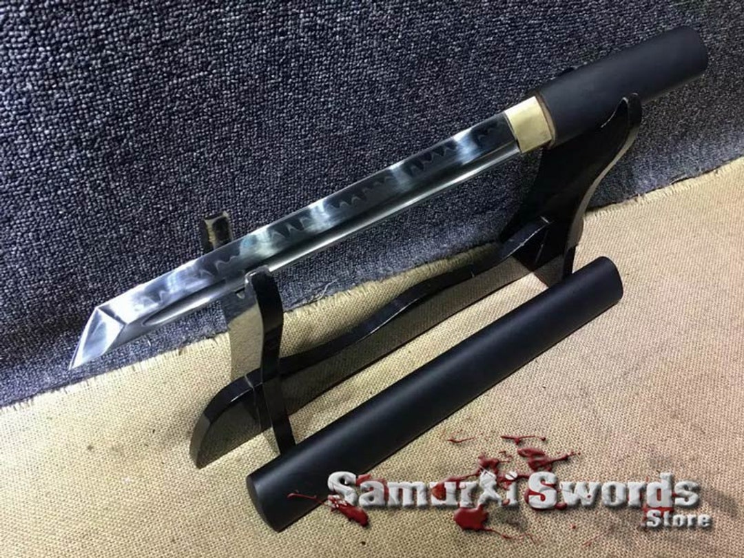 Custom Tanto for Sale, Handmade Tanto With Bohi, Full Tang Clay ...