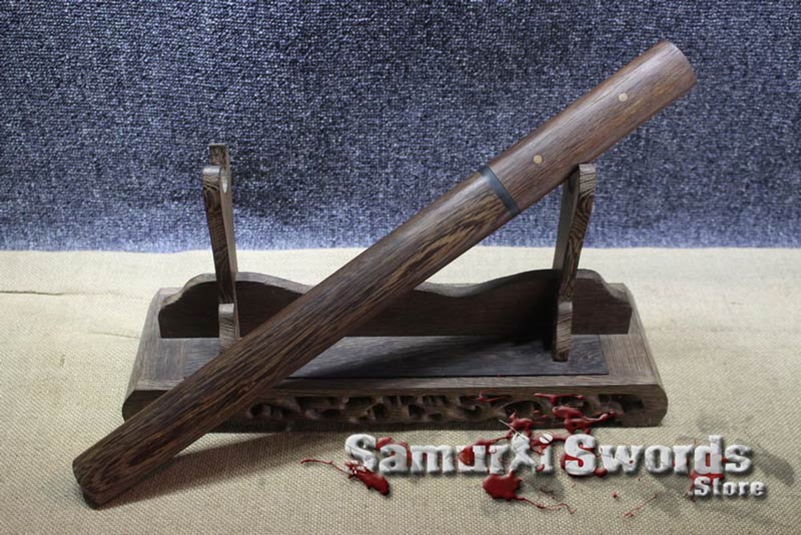 Custom Japanese Samurai Tanto With Rosewood Saya, Full Tang Tanto Knife ...