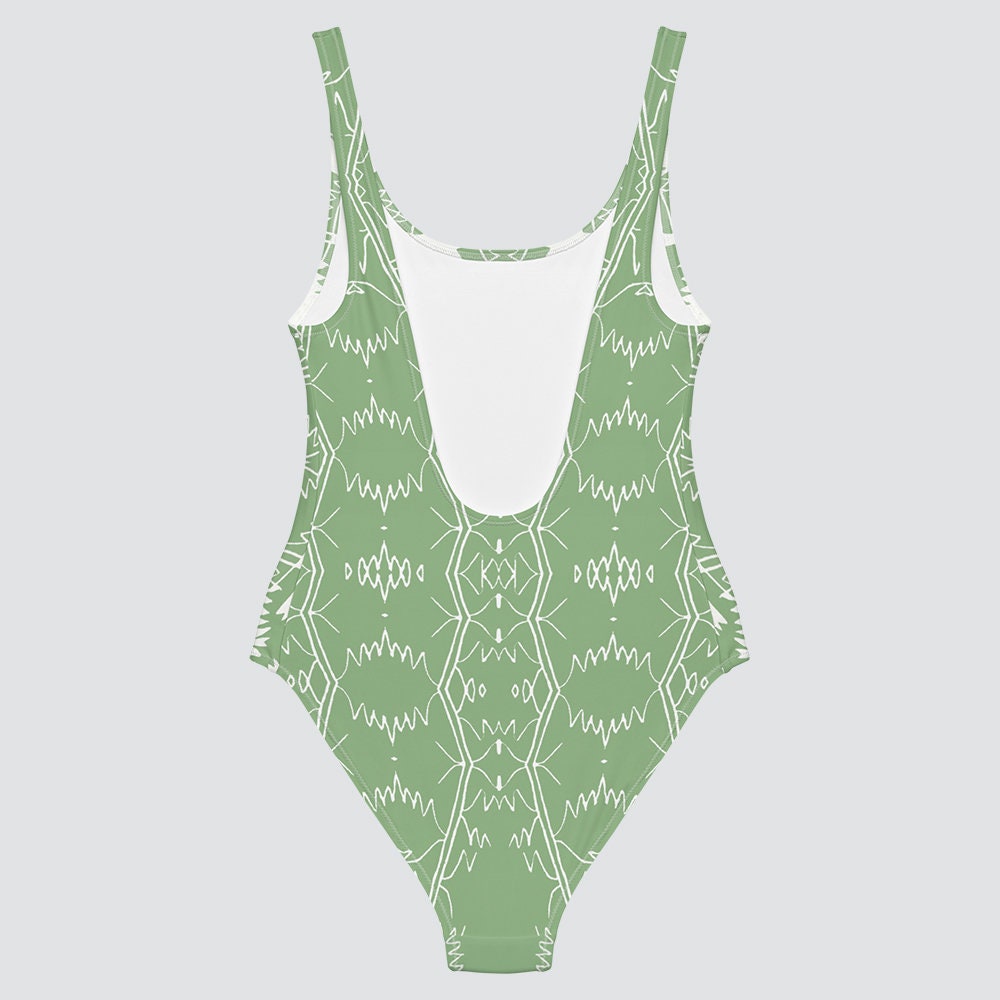 One-piece Swimsuit Bathing Suit for Women Abstract Print Swimsuit All ...