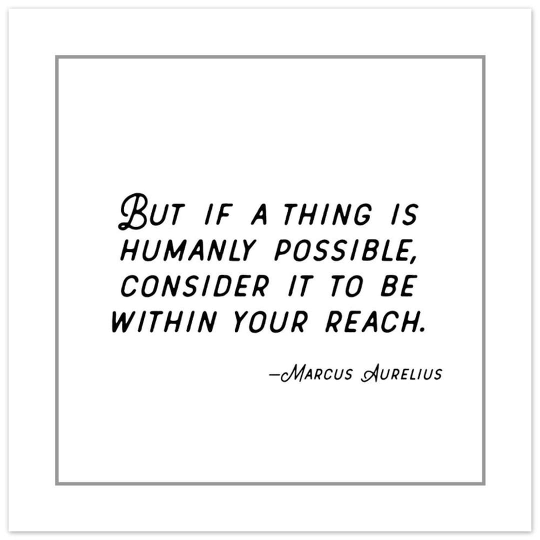 Marcus Aurelius Quote Poster: Stoic Philosophy Wall Art - Etsy