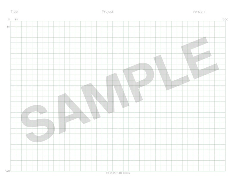 UX Design Sketching Templates Deliverable Printable Graph Paper - Etsy