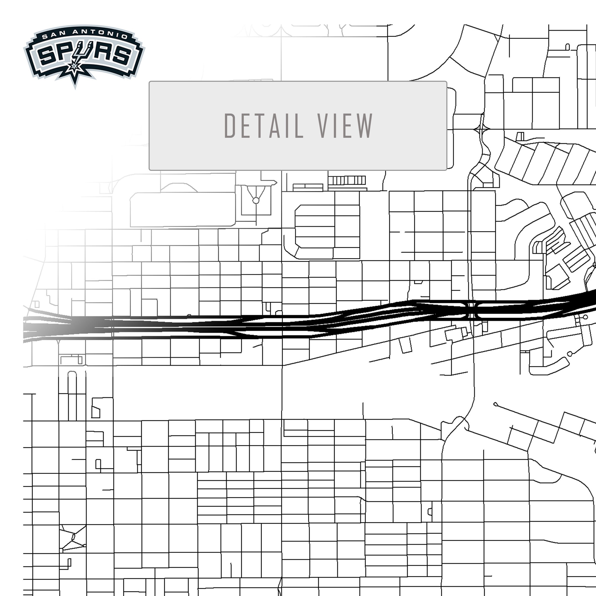 City Map of SAN ANTONIO Atandt Center Home Decor San Antonio Atandt ...