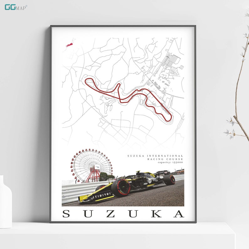 City Map of SUZUKA Suzuka International Racing Course Home - Etsy