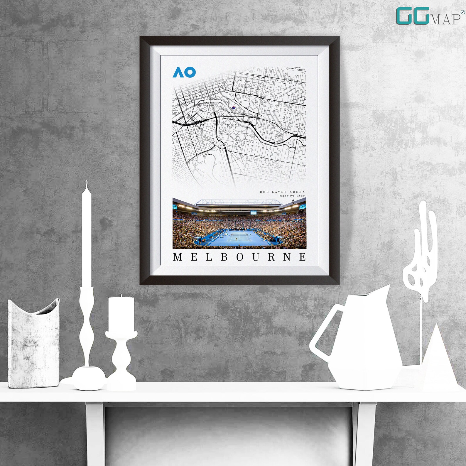City Map of MELBOURNE Rod Laver Arena Home Decor - Etsy