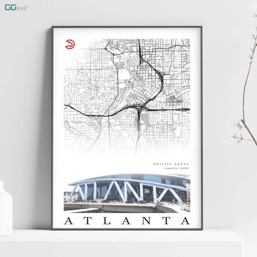 City Map of ATLANTA - Philips Arena - Home Decor Atlanta - Philips ...