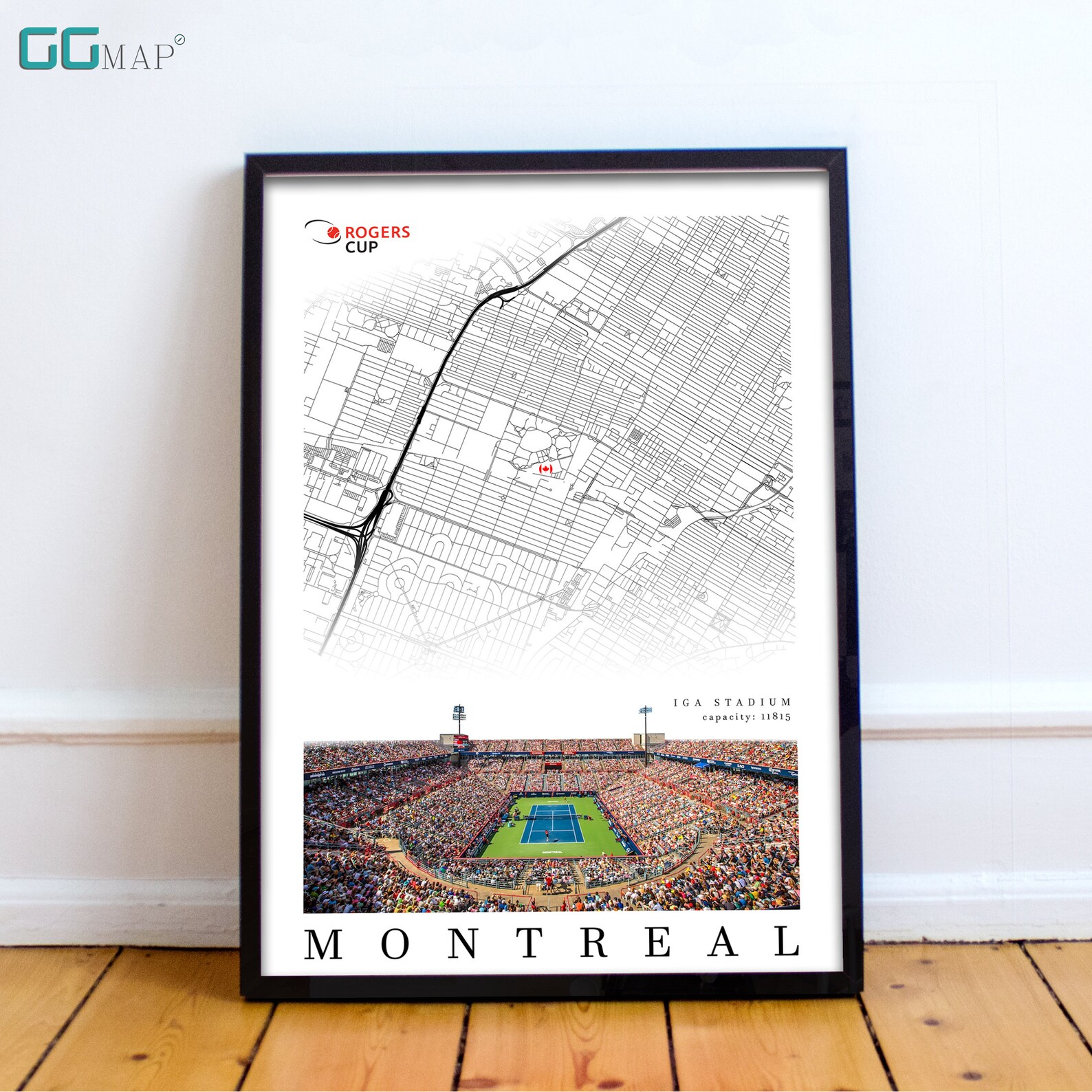 City Map of MONTREAL IGA Stadium IGA Stadium Gift Montreal Wall Decor ...