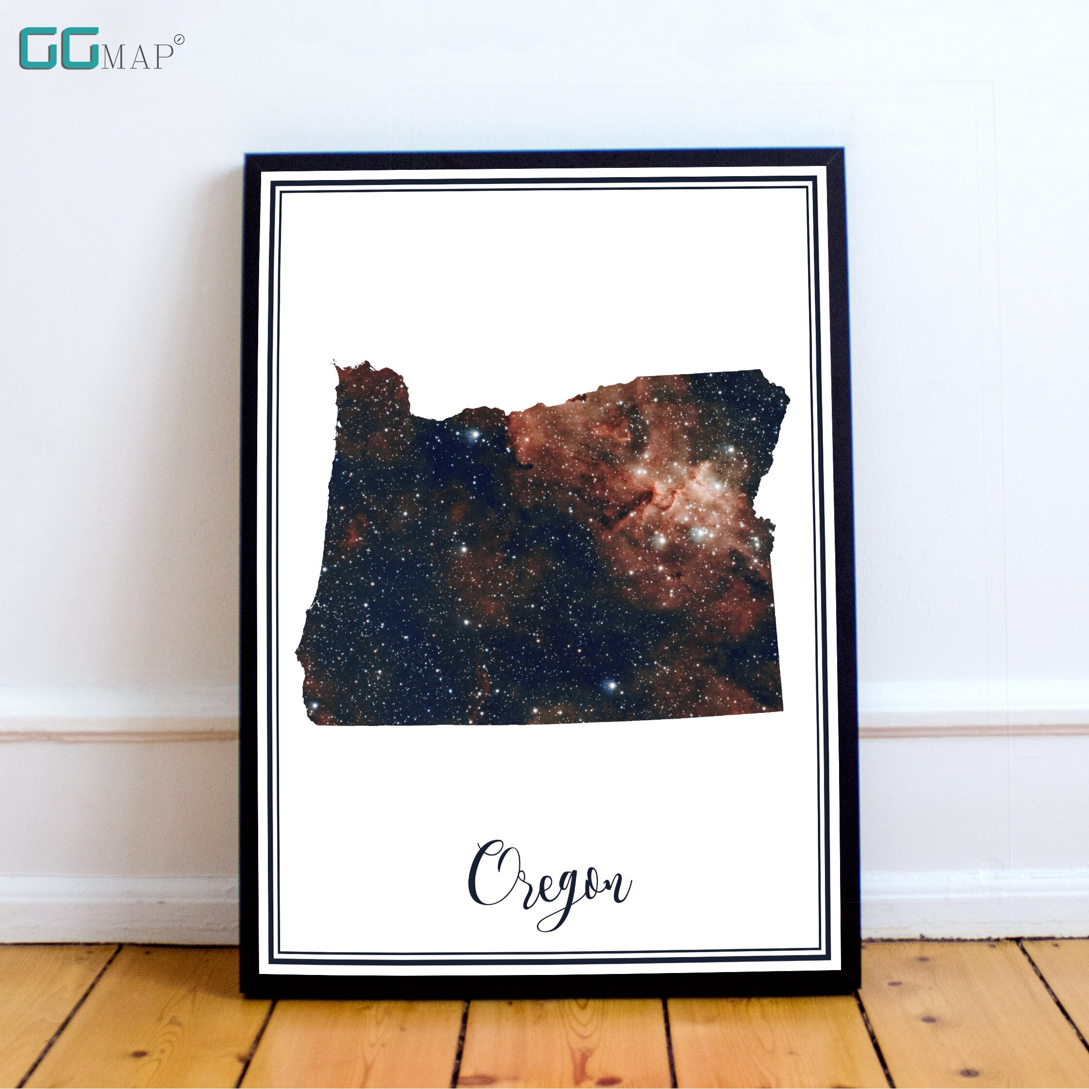 OREGON Map Oregon Heart Nebula Map Home Decor Wall Decor Office Map Oregon Gift Geogis Studio - Etsy