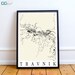 City Map of TRAVNIK Home Decor Wall Decor Office Map Travel Map Print ...