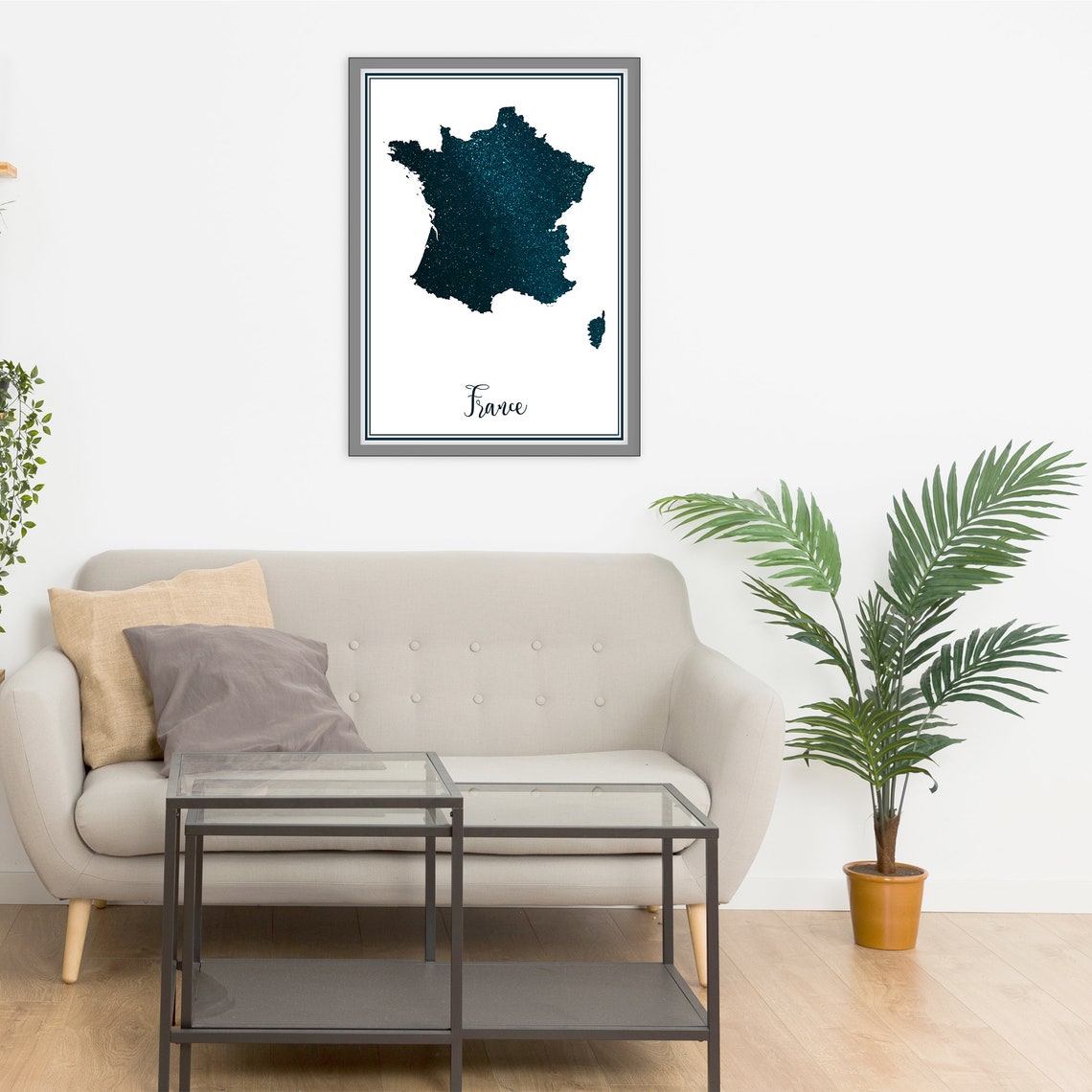 FRANCE Map France Stars Map Travel Poster Home Decor - Etsy