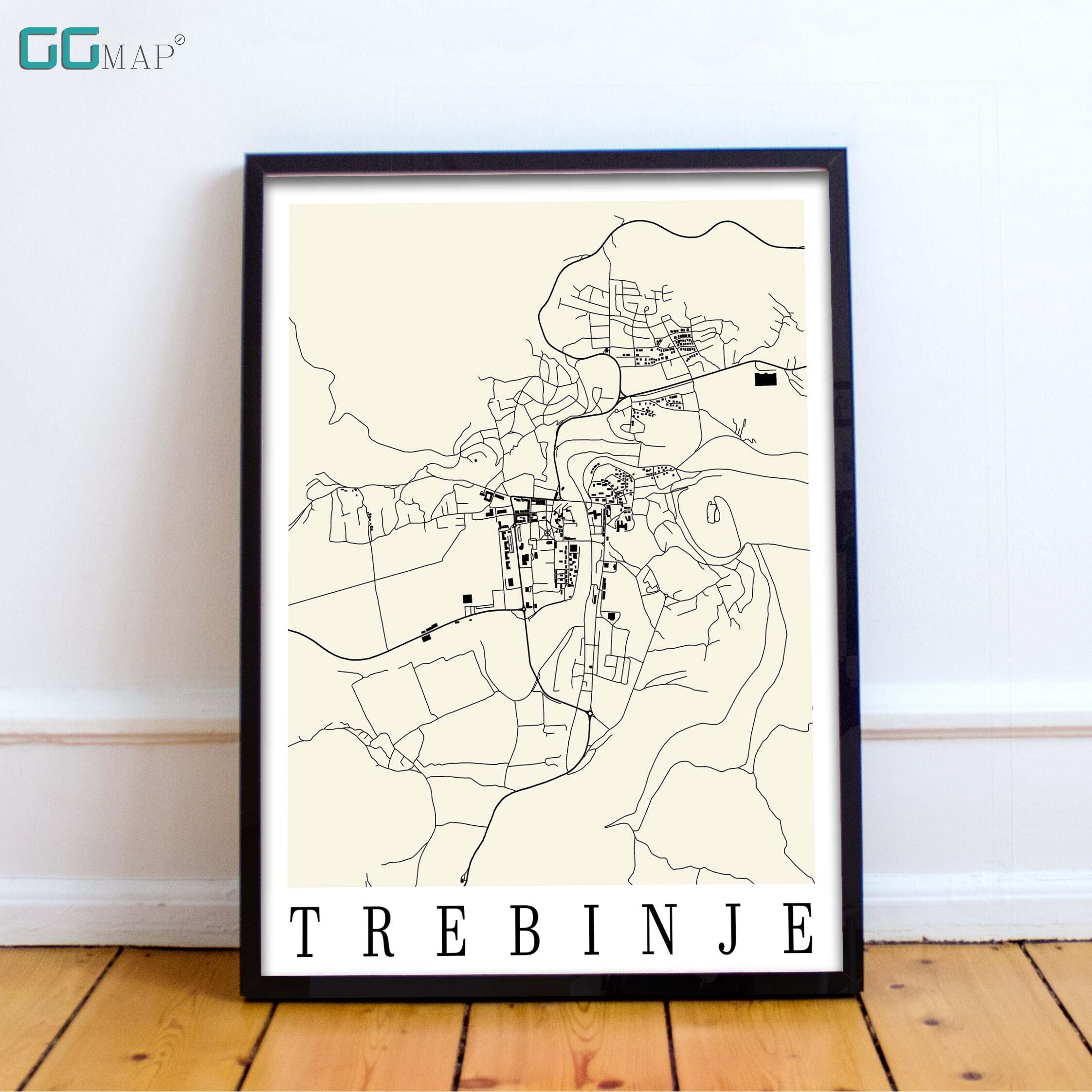 City Map of TREBINJE Home Decor Wall Decor Office Map - Etsy