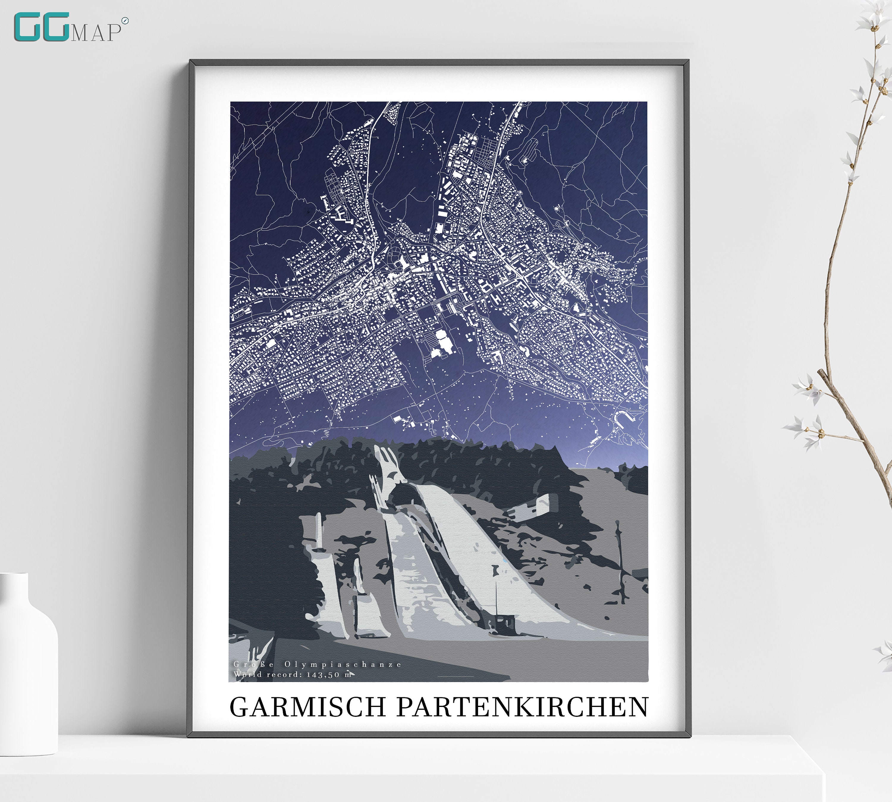 City Map of GARMISCH PARTENKIRCHEN Garmisch-partenkirchen Ski Jumping ...