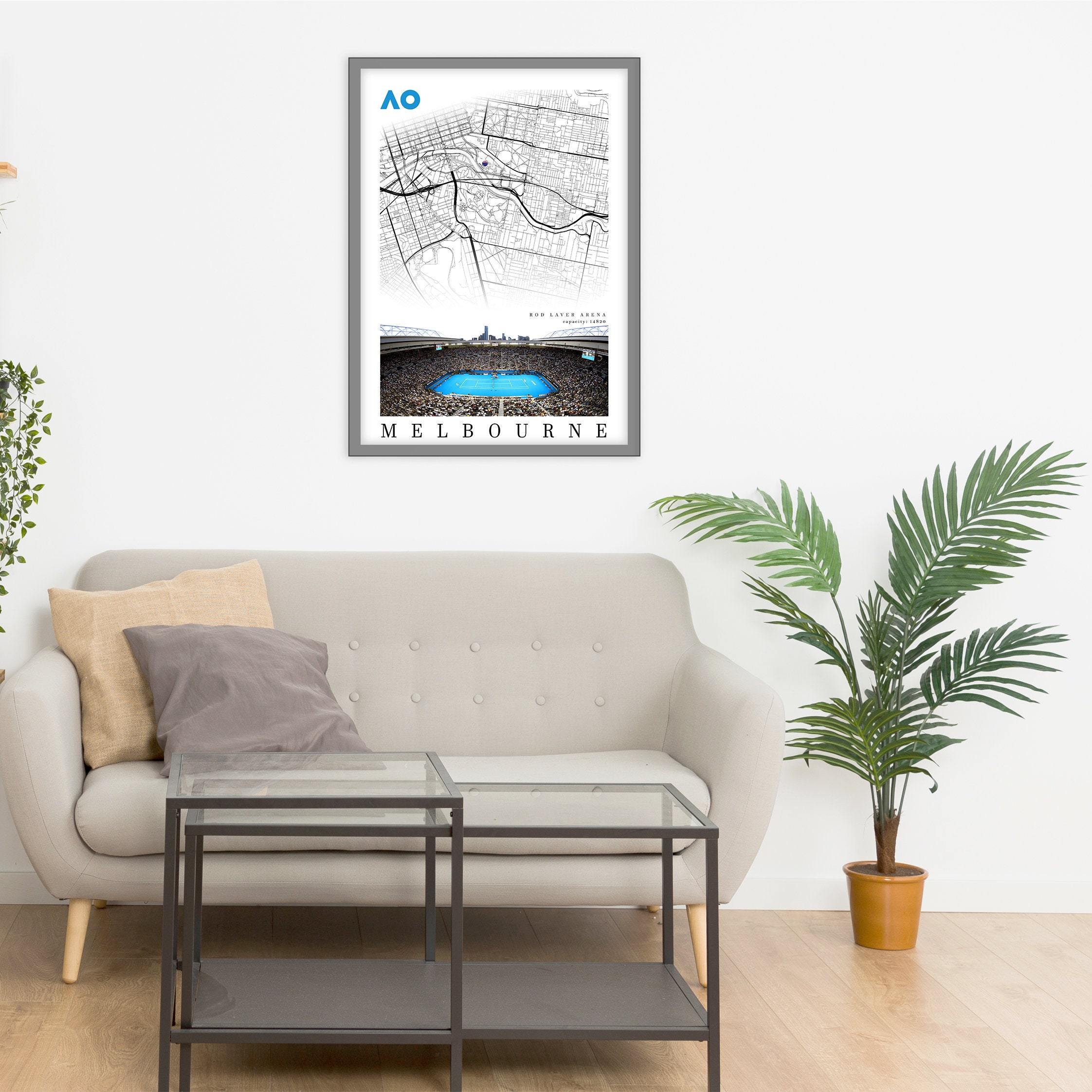 City Map of MELBOURNE Rod Laver Arena Home Decor - Etsy
