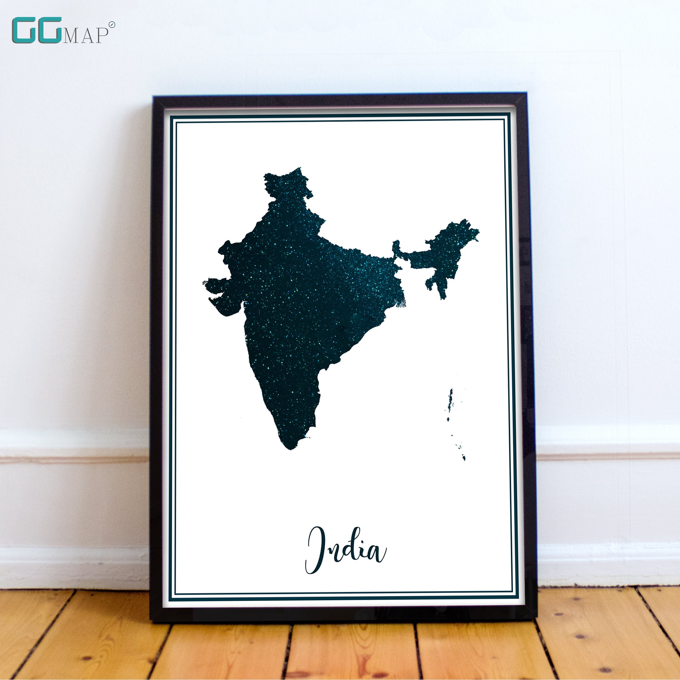 INDIA Map India Stars Map Travel Poster Home Decor Wall Decor Office ...