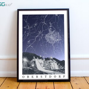 City Map of OBERSTDORF OBERSTDORF Ski Jumping Home Decor OBERSTDORF ...