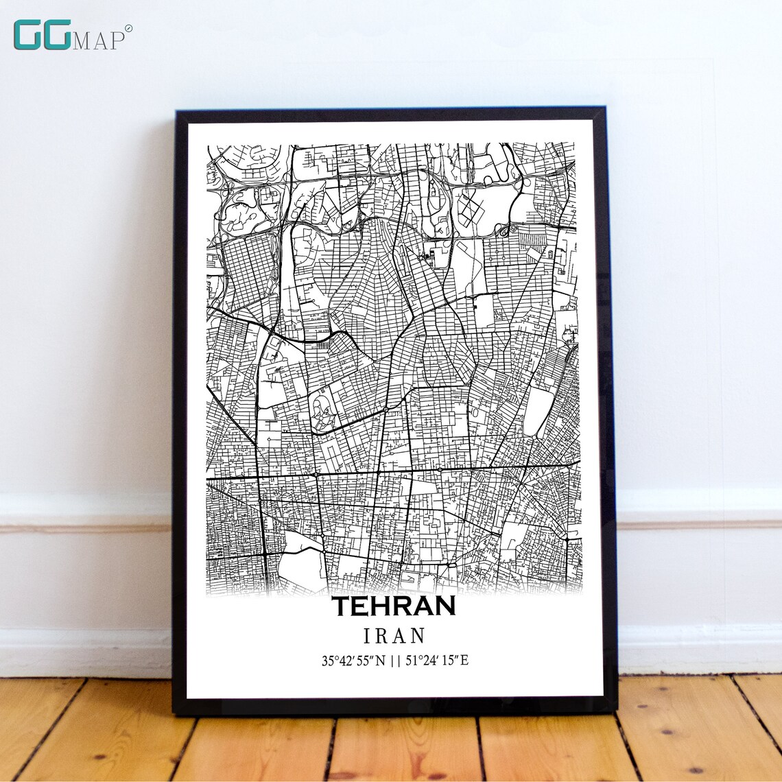 City Map of TEHRAN Home Decor Wall Decor Office Map - Etsy