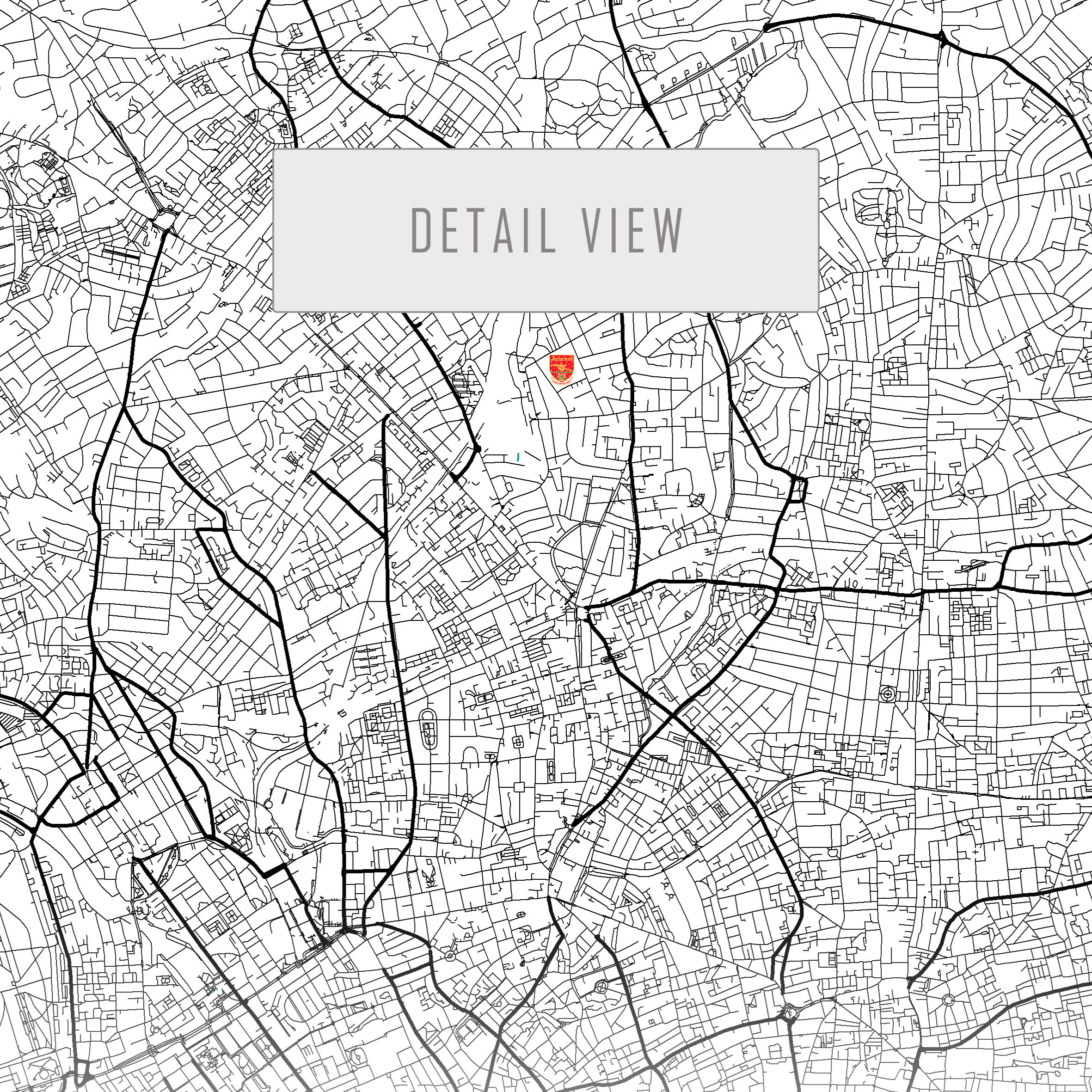 City Map of LONDON Highbury Stadium Home Decor Highbury - Etsy