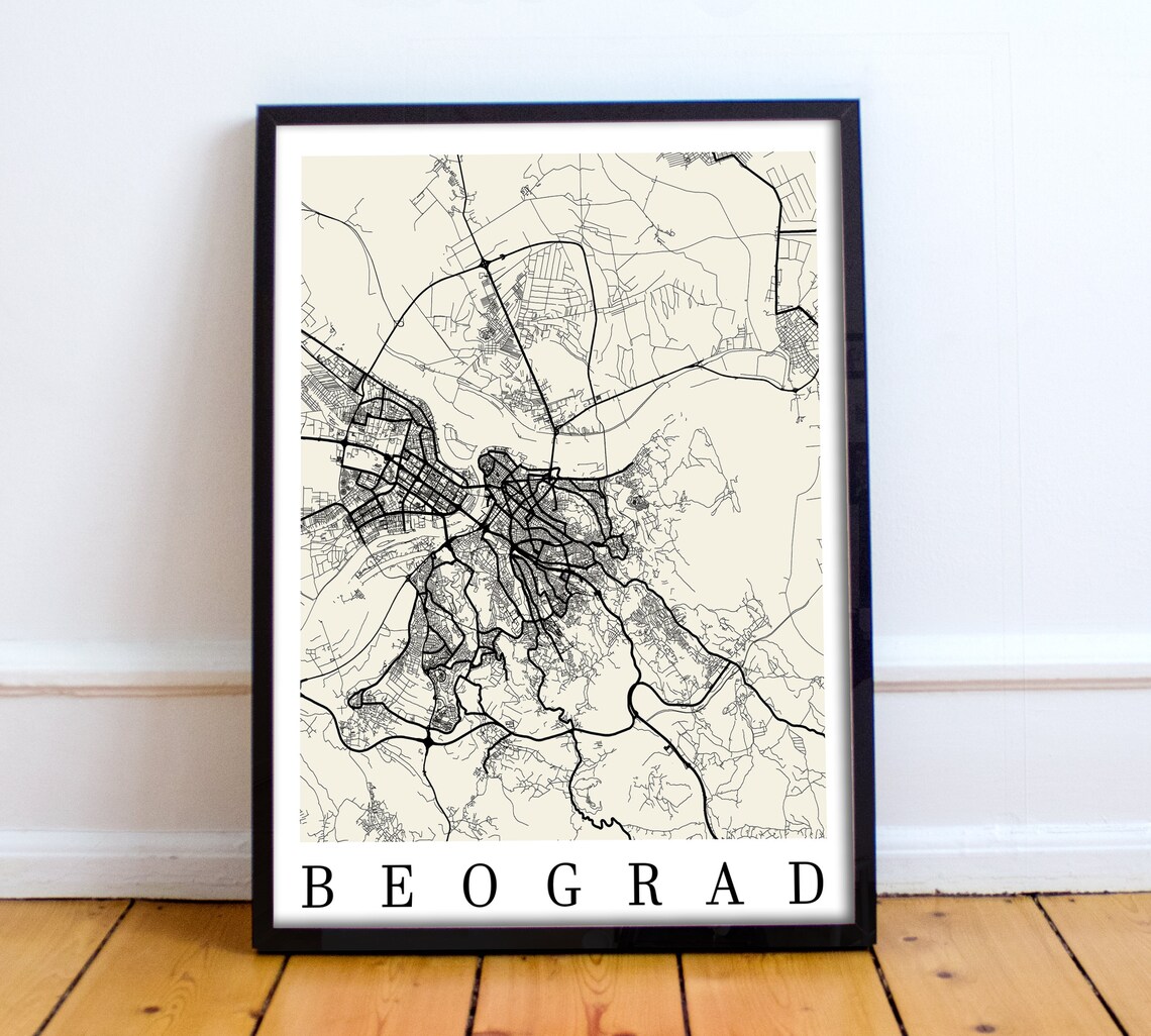 BEOGRAD Stadtplan Map Art BEOGRAD Karte Map Art BEOGRAD Karte Map Art ...