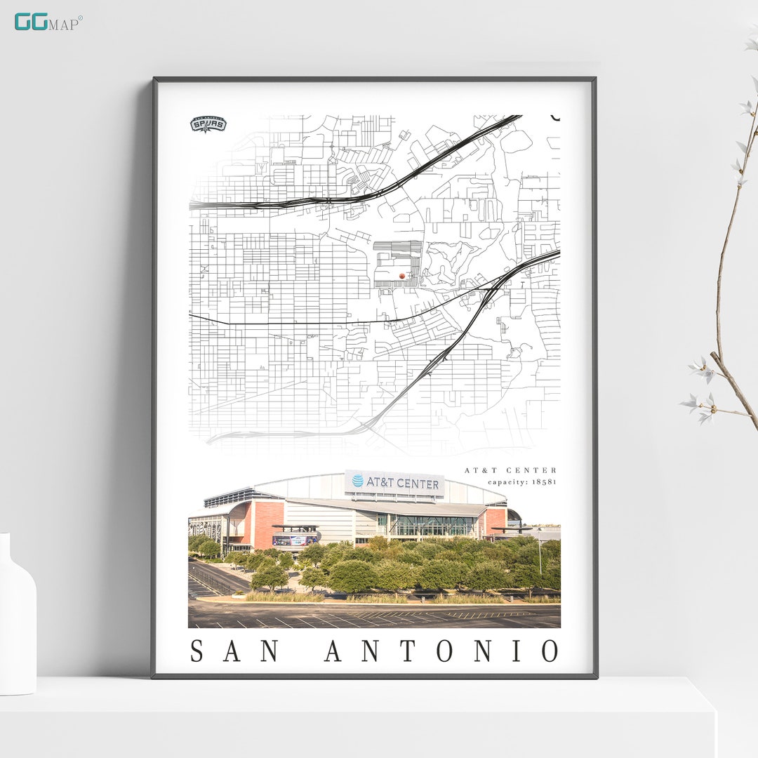 City Map of SAN ANTONIO - Atandt Center - Home Decor San Antonio ...