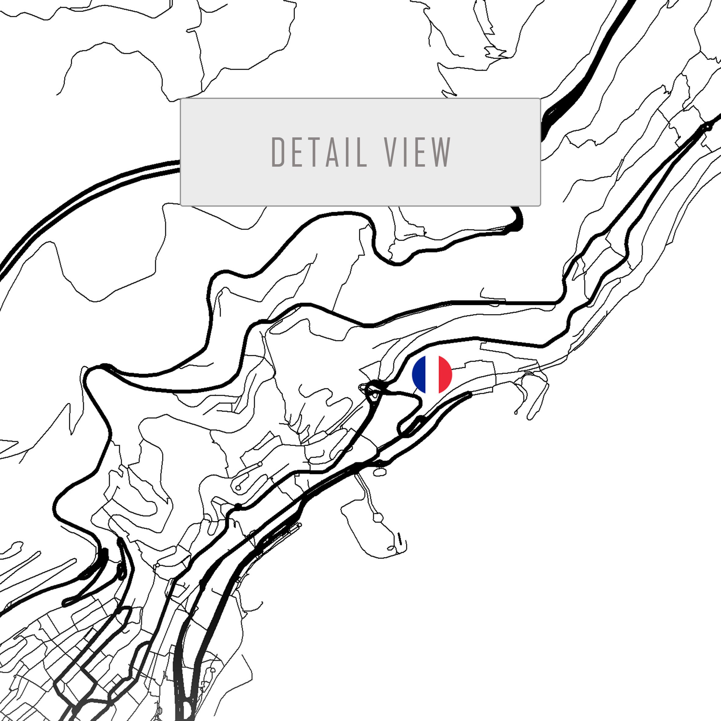 City Map of MONTE-CARLO Monte-c Country Club Decor Rolex Masters Decor ...