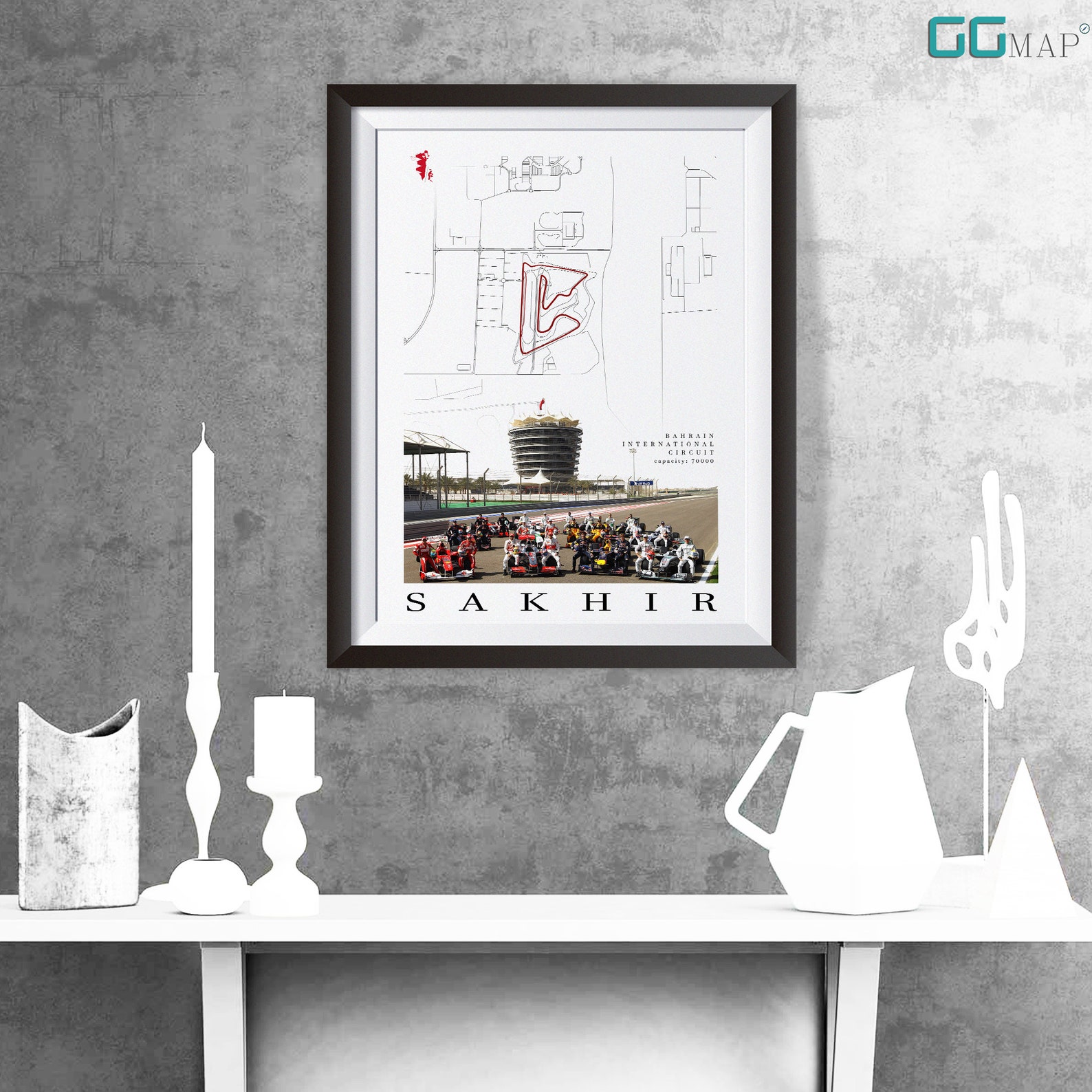 City Map of SAKHIR Bahrain International Circuit Home - Etsy