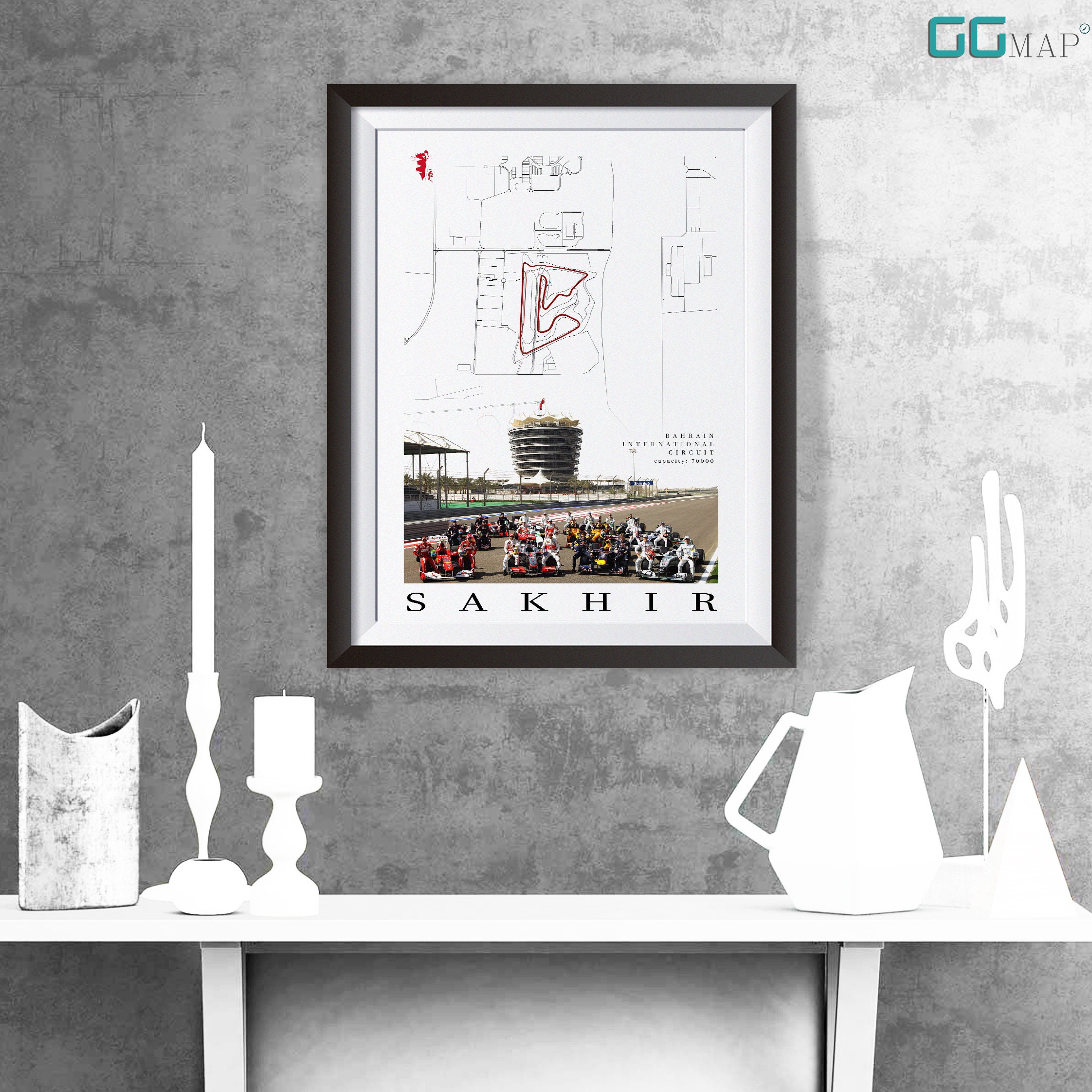 City Map of SAKHIR Bahrain International Circuit Home - Etsy