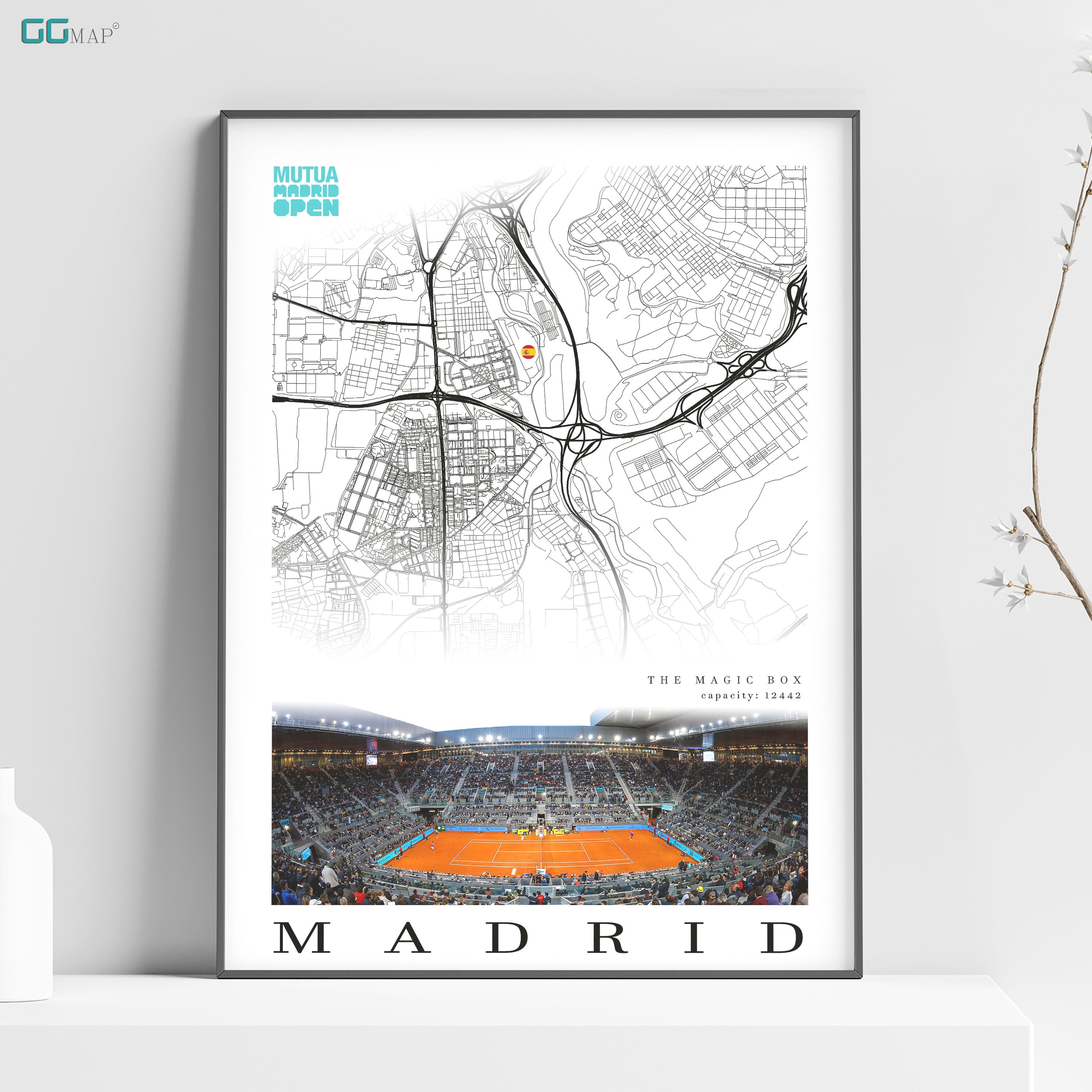 City Map of MADRID the Magic Box the Magic Box Wall Decor the Magic Box ...