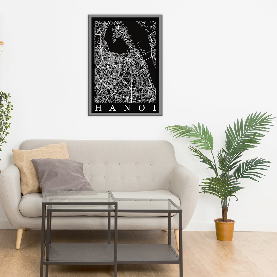City Map of HANOI Home Decor Wall Decor Office Map Travel Map Print Map ...