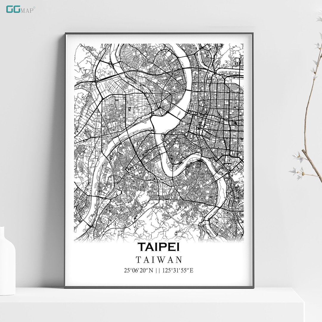 City Map of TAIPEI - Taipei Classic Map - Home Decor - Travel Map ...