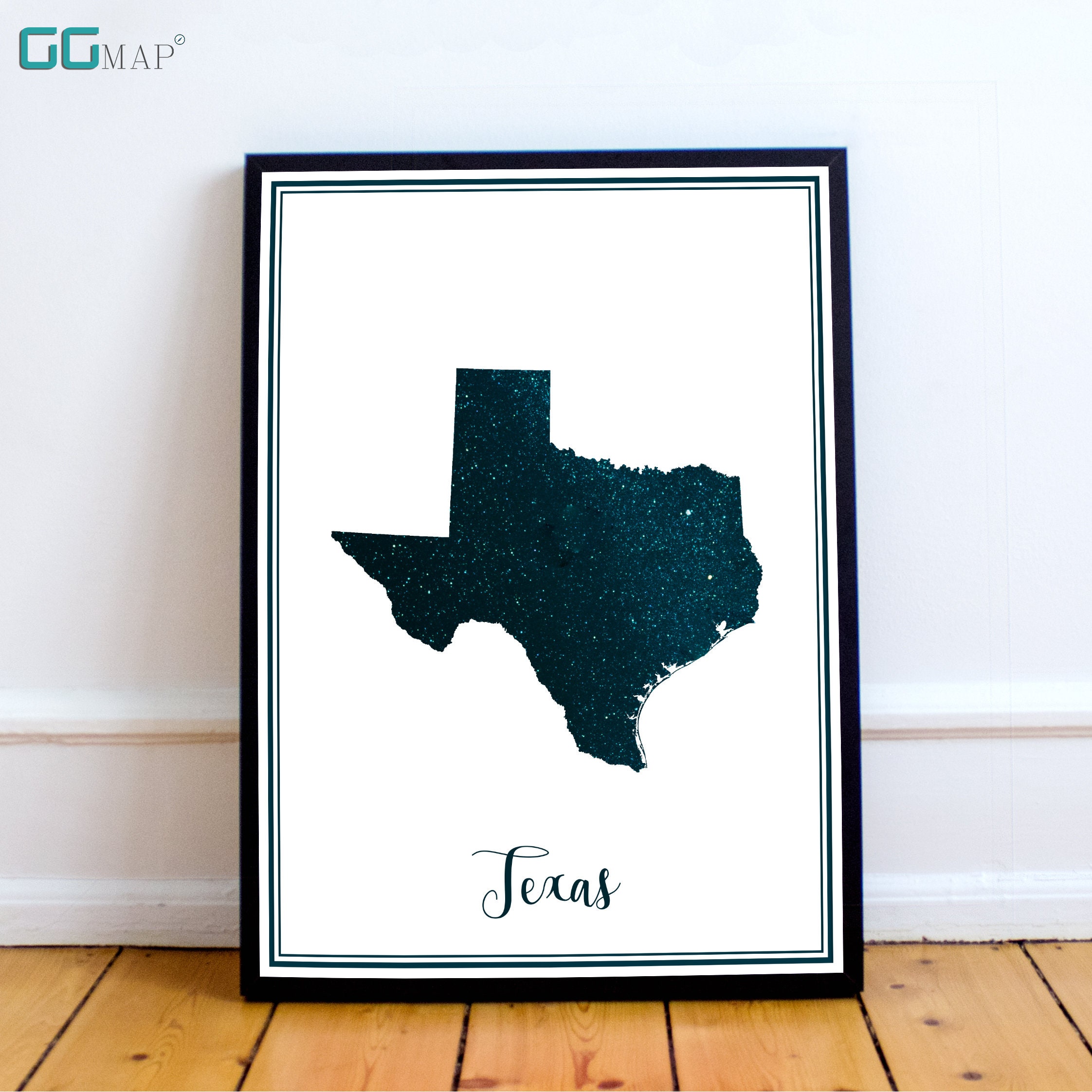 TEXAS Map Texas Stars Map Travel Poster Home Decor Wall Decor Office ...