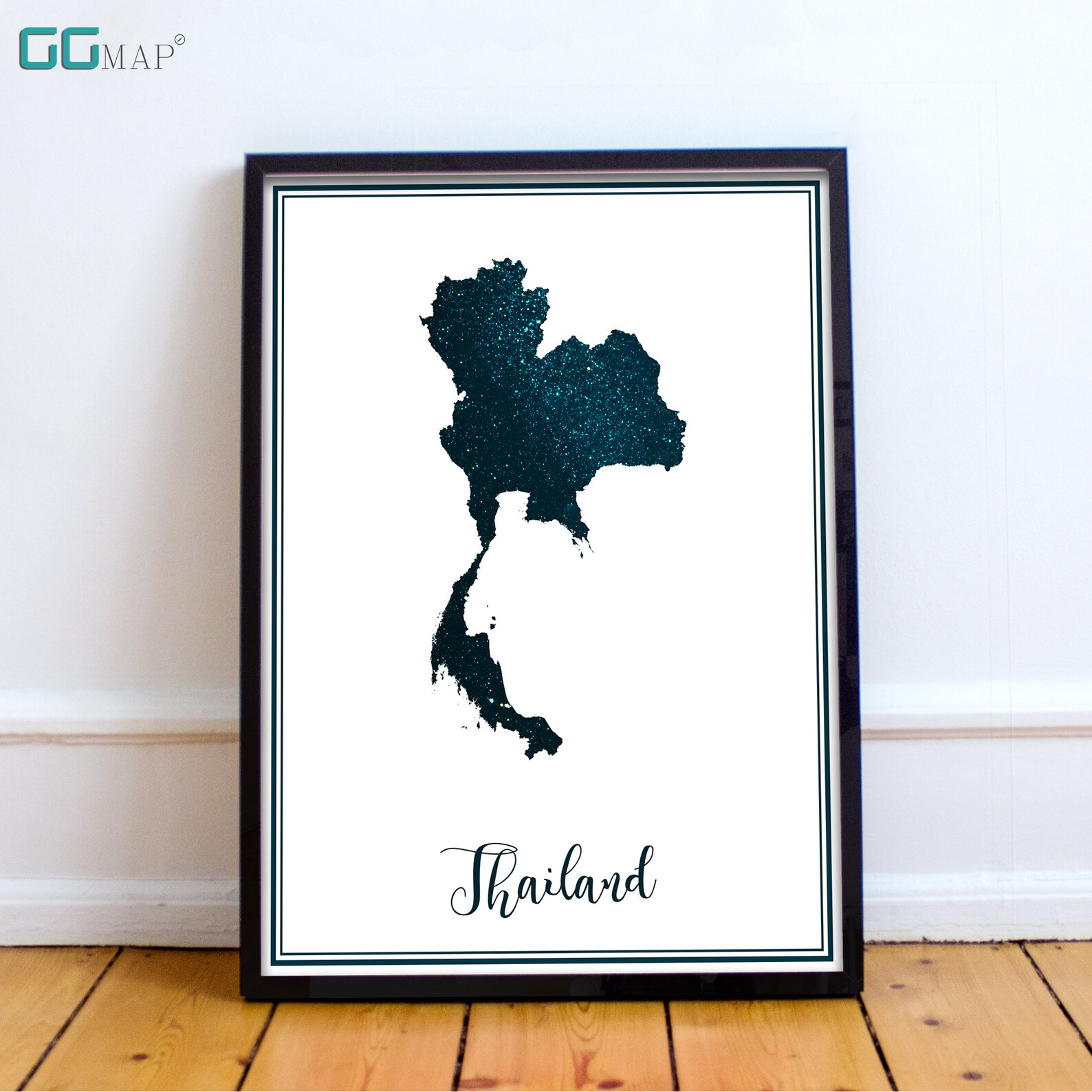 THAILAND Map Thailand Stars Map Travel Poster Home Decor Wall Decor ...