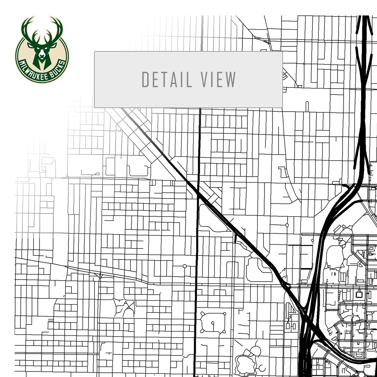 City Map of MILWAUKEE Fiserv Forum Home Decor Milwaukee Fiserv Forum ...