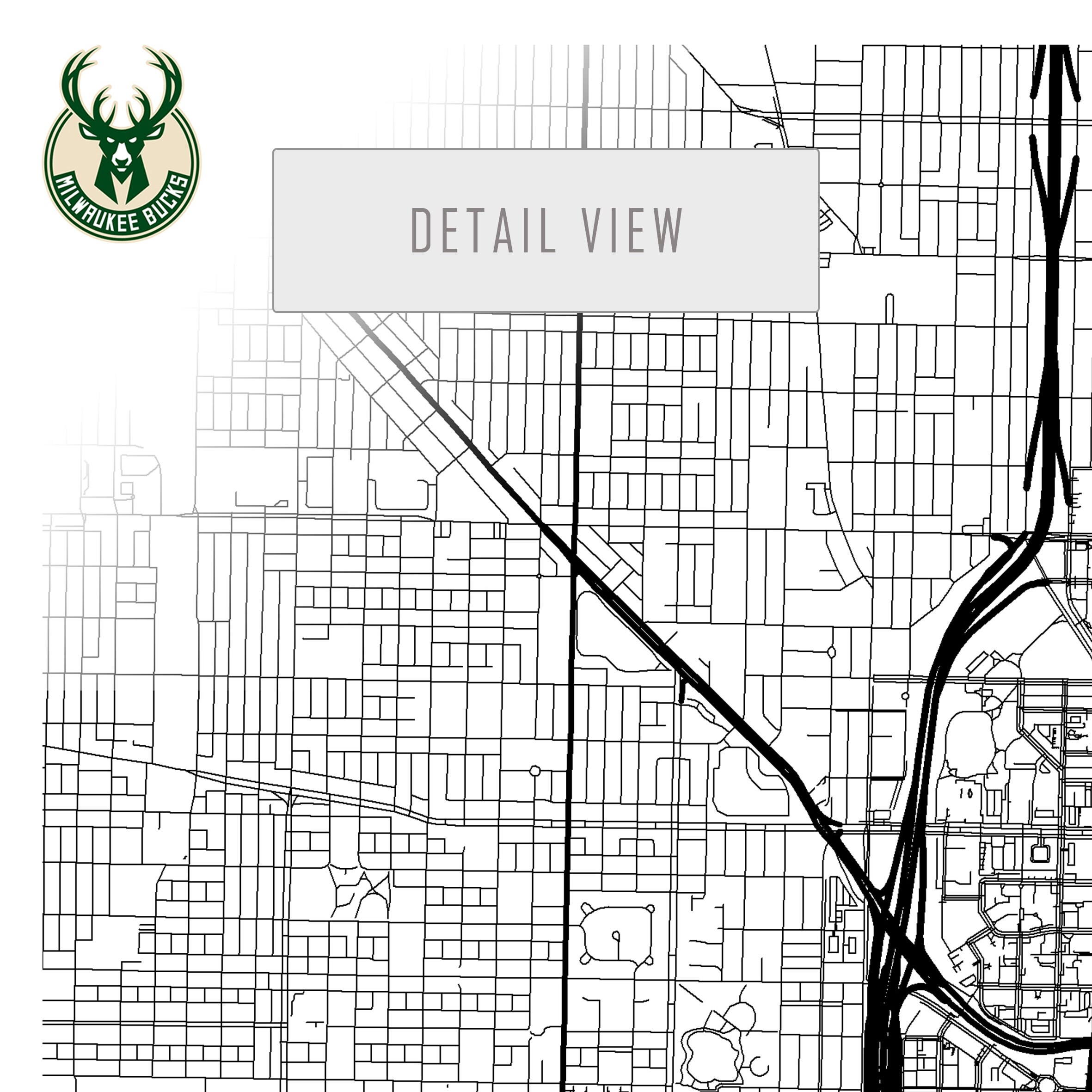 City Map of MILWAUKEE Fiserv Forum Home Decor Milwaukee Fiserv Forum ...
