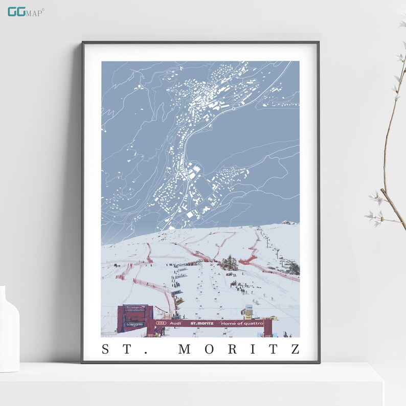 City Map of ST. Moritz St. Moritz Skiing St. Moritz Skiing Adventure ST ...