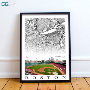 City Map of BOSTON - Fenway Park - Home Decor New York - Fenway Park ...