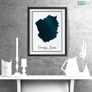 STARS Country Map DIGITAL DOWNLOAD Stars Country Map Your Contry Your ...