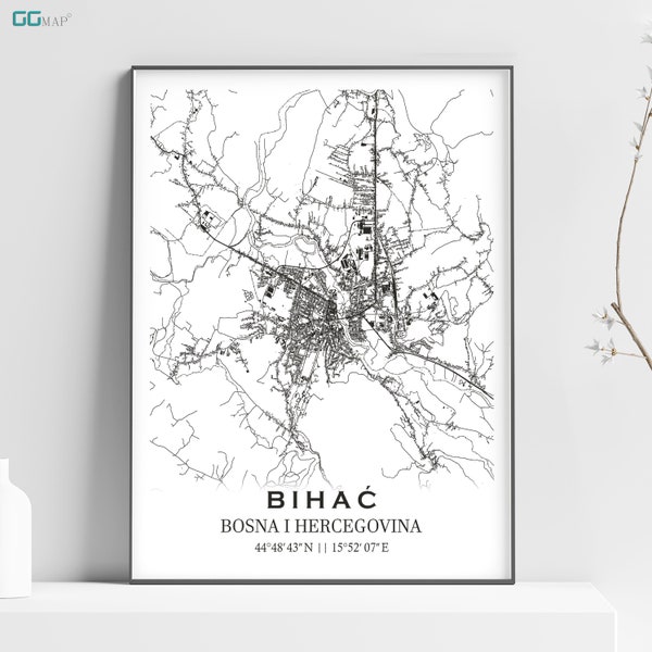 City Map of JAJCE Home Decor Wall Decor Office Map Travel Map Print Map ...