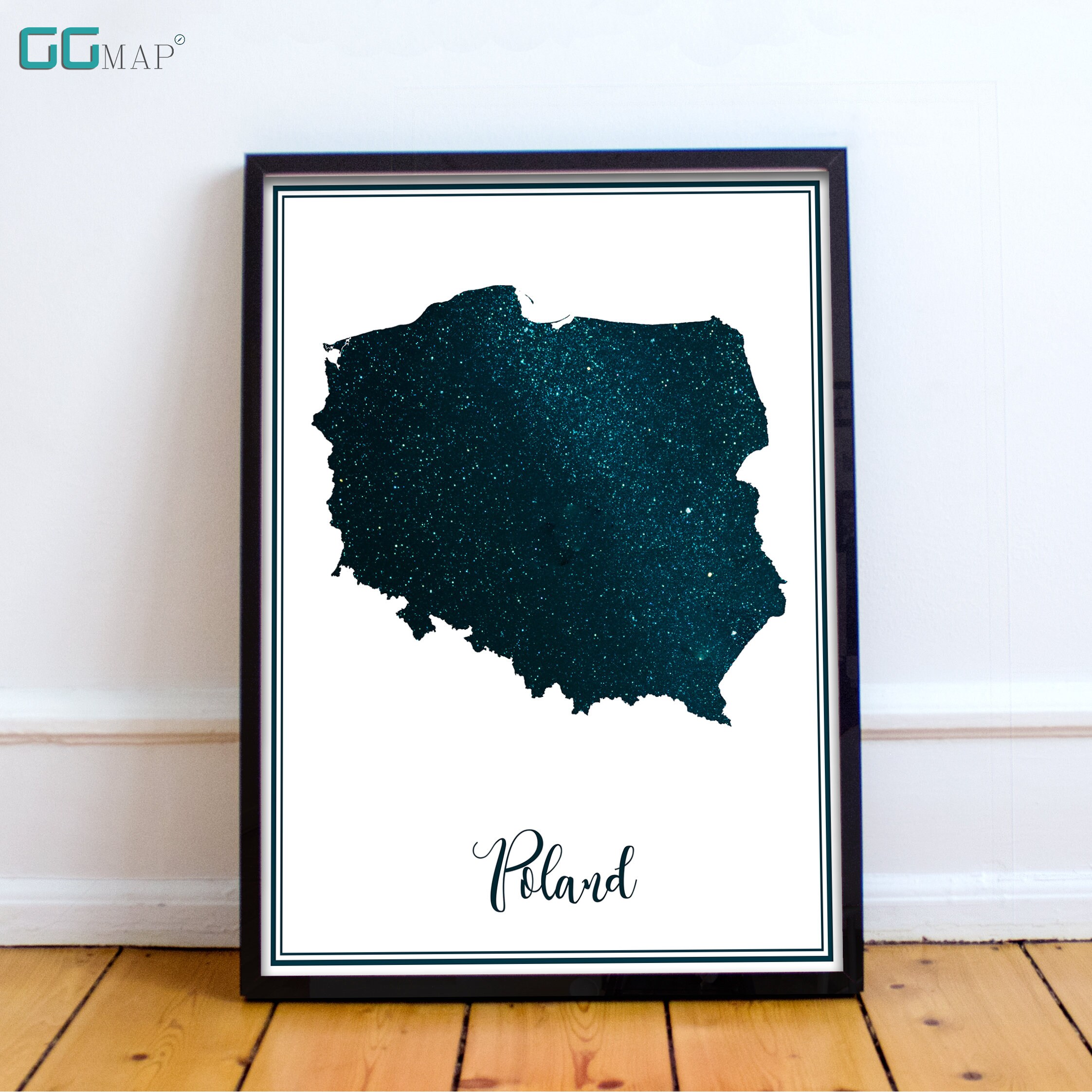 POLAND Map Poland Stars Map Travel Poster Home Decor Wall Decor Office ...