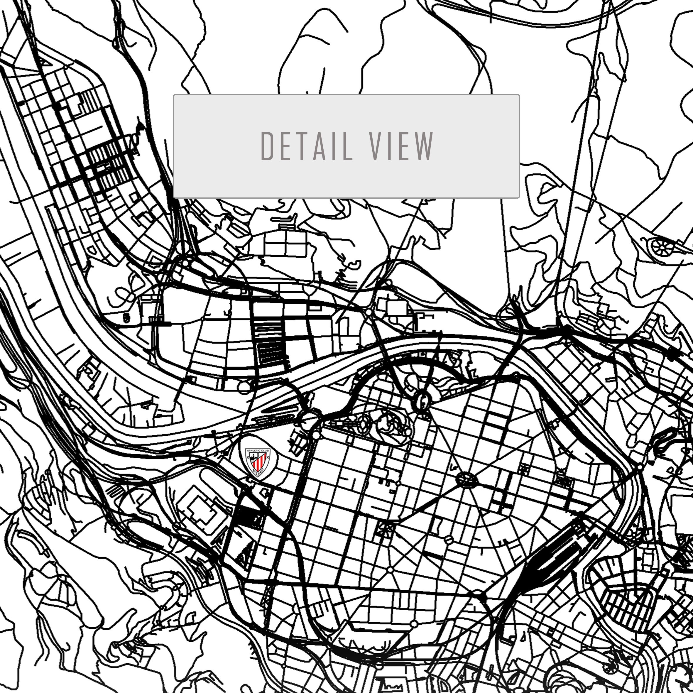 City Map of SAN SEBASTIAN Estadio Anoeta Home Decor - Etsy