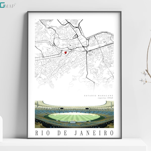 City Map of SOUTHEND-ON-SEA Roots Hall Football Stadium Home Decor ...