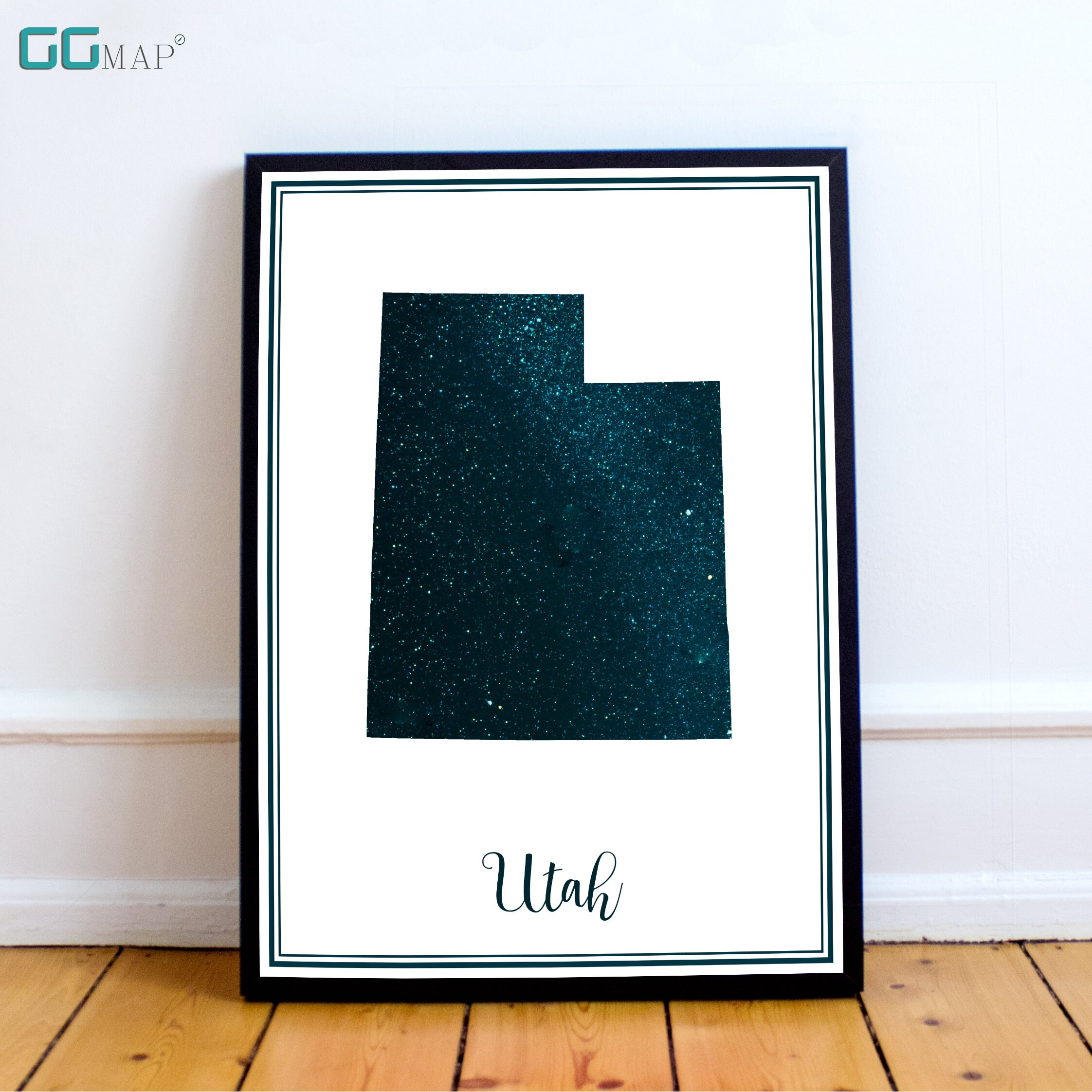 UTAH Map Utah Stars Map Travel Poster Home Decor Wall Decor Office Map ...