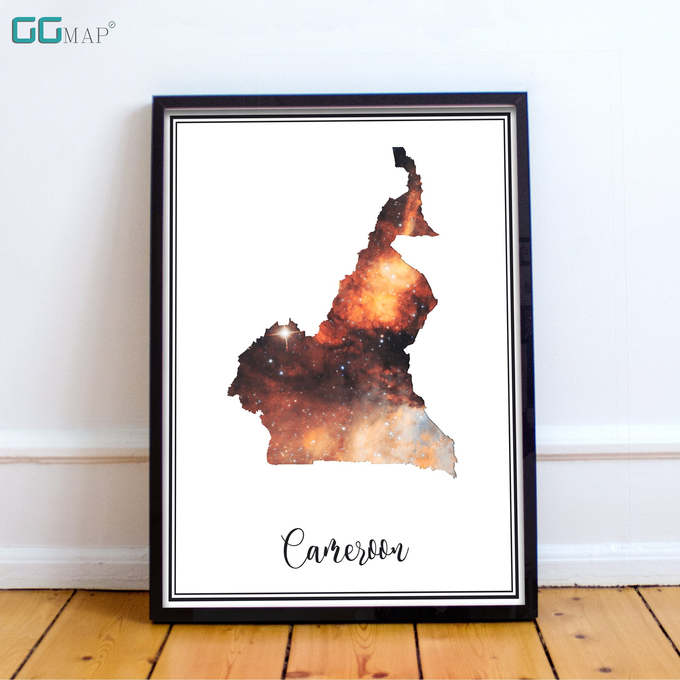 CAMEROON Map Cameroon Omega Nebula Map Travel Poster Home Decor Wall ...