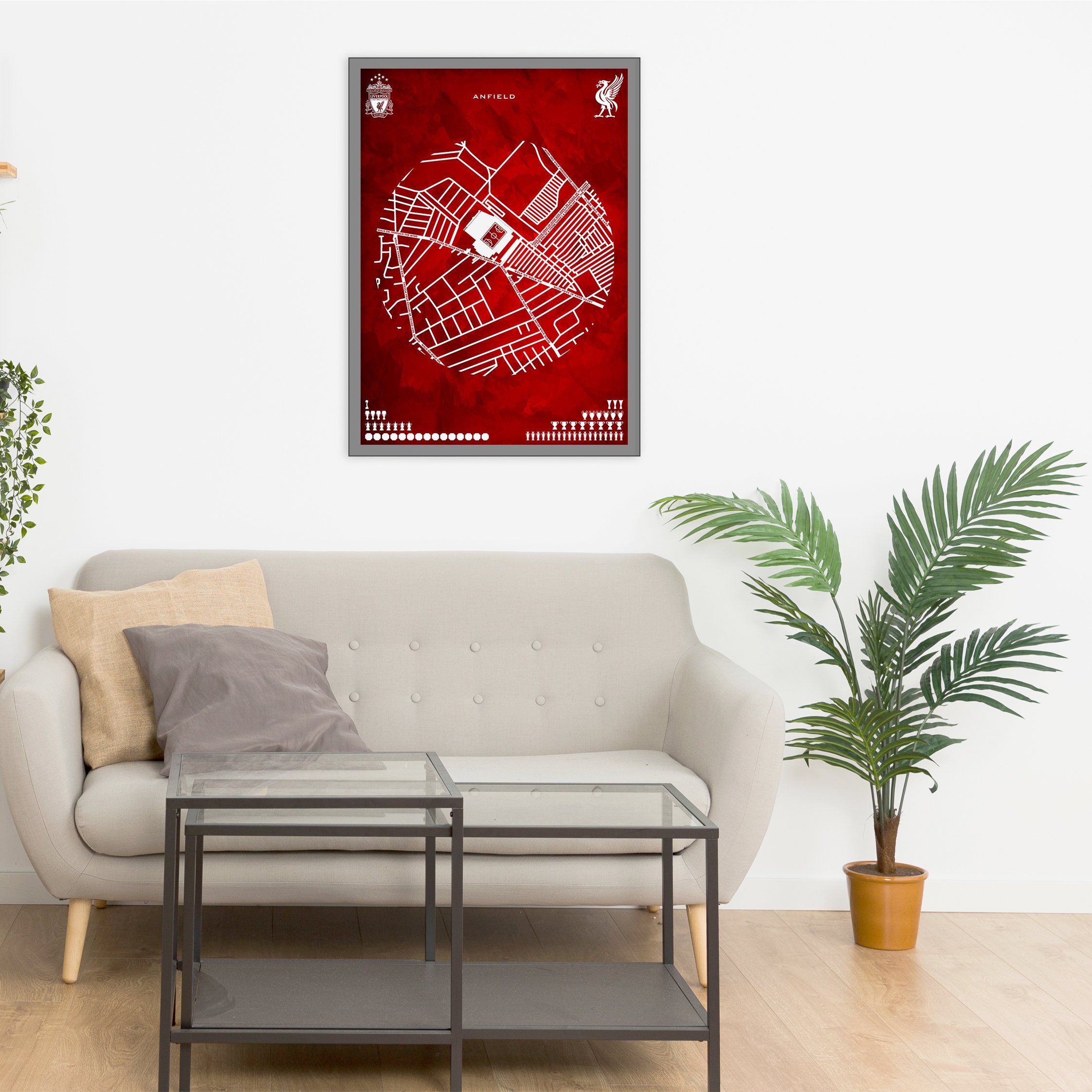 Map of ANFIELD City Map of LIVERPOOL Anfield Stadium - Etsy