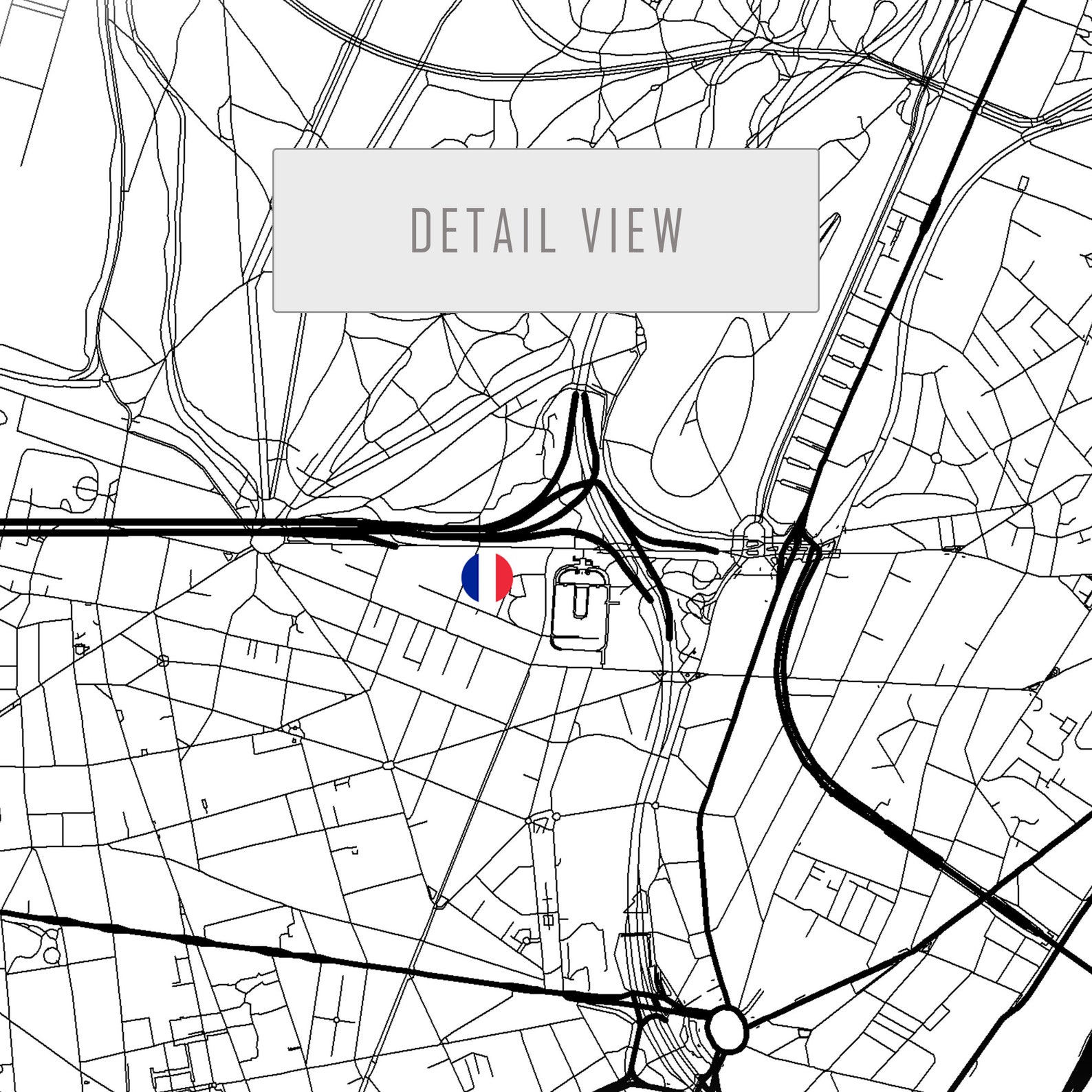 City Map of PARIS Court Philippe Chatrier Home Decor - Etsy