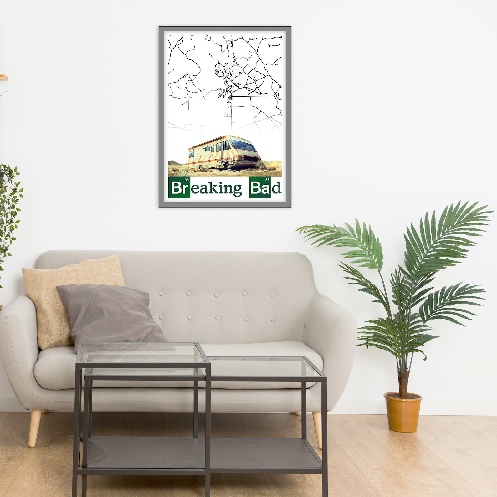 BREAKING BAD Map of Albuquerque Breaking Bad Gift Breaking Bad Poster ...