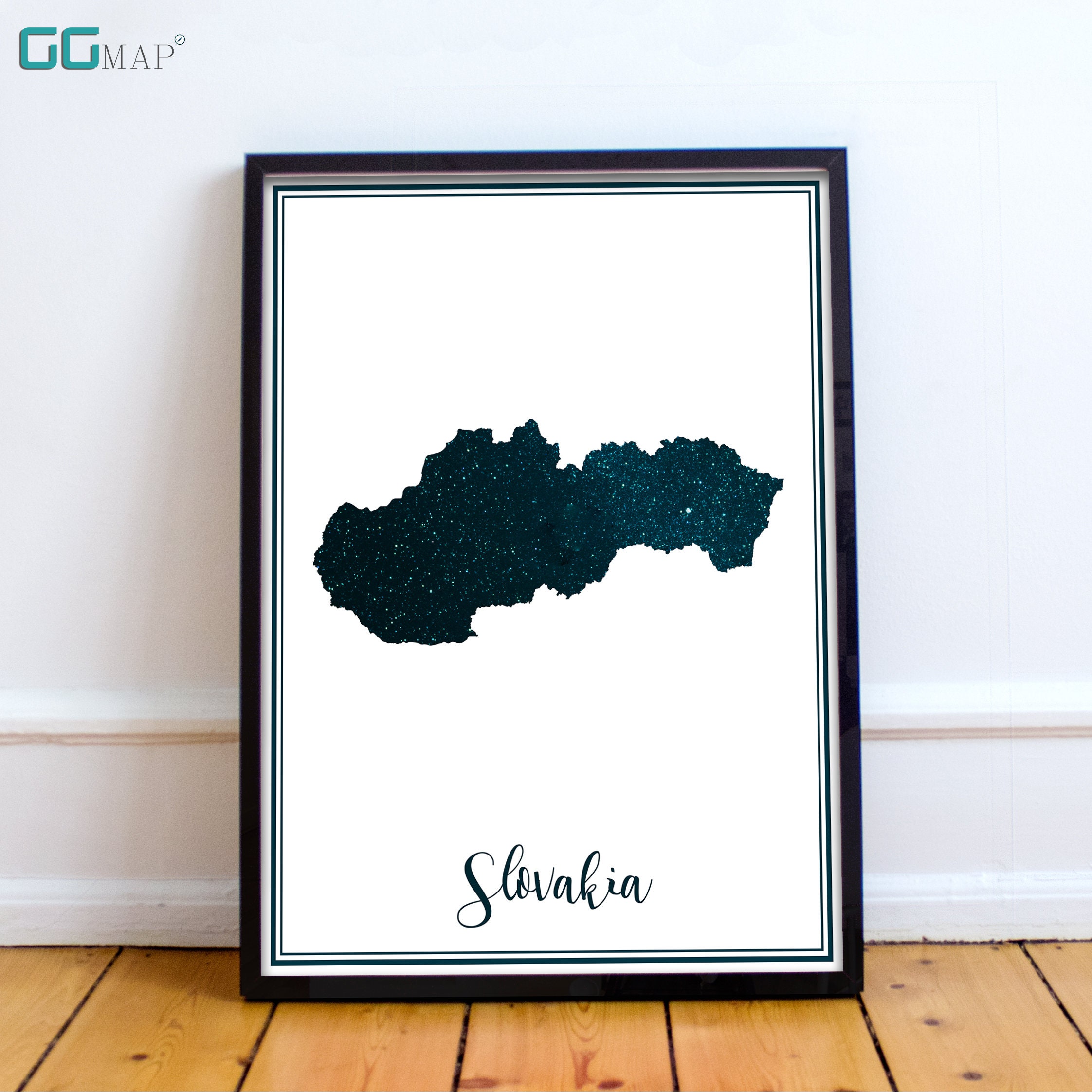 SLOVAKIA Map Slovakia Stars Map Travel Poster Home Decor Wall Decor ...